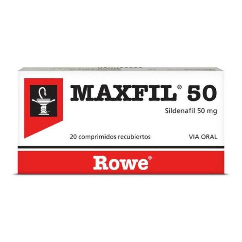 Maxfil 50 Mg X 20 Comprimidos | Sildenafil | Farmacia Rex